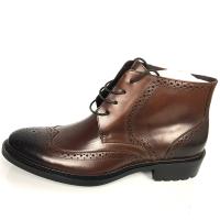 China Half Winter Brown Mens Leather Dress Boots , Favorable Fur One Snow Boots for sale