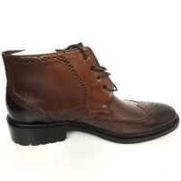 China Half Winter Brown Mens Leather Dress Boots , Favorable Fur One Snow Boots for sale