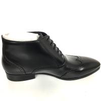 China Zippers Genuine Leather Winter Snow Men Boots Antiskid Rubber Sole Unique Design for sale
