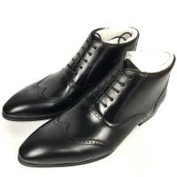 China Zippers Genuine Leather Winter Snow Men Boots Antiskid Rubber Sole Unique Design for sale