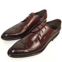 China Men's New Style Brown High Class Mens Leather Dress Shoes Pigkin Rubber for sale