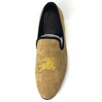 China Tassel Mens Velvet Loafers Embroidered With Rubber Outsole for sale