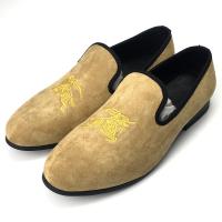 China Tassel Mens Velvet Loafers Embroidered With Rubber Outsole for sale