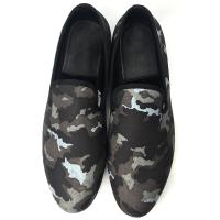 China Embroidered Mens Black Suede Loafers Shoes Luxury Sheepskin Dress Shoes for sale