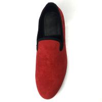 China Royal Style Men'S Velvet Slippers Embroidered Mens Velvet Burgundy Loafers for sale