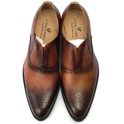 China Italy Handmade Leather Men Formal Dress Shoes Oxford Office Shoes for sale