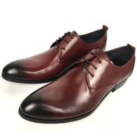 China Wine Red Rismart Mature Men's Oxfords Shoes Stylish Dress Leather Shoes for sale