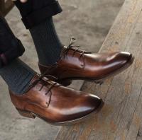 China Formal Office Working Men Formal Dress Shoes , Italian Genuine Leatherman Shoes for sale