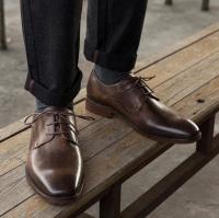 China Formal Office Working Men Formal Dress Shoes , Italian Genuine Leatherman Shoes for sale
