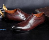 China Fashion Men Formal Dress Shoes , Brogue Hidden High Heel Leather Footwear For Mens for sale