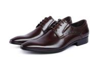 China Brand Wingtip Oxford Luxury Mens Leather Dress Shoes , Carved Genuine Leather Shoes for sale