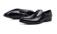 China Embossing Design Patent Leather Black Dress Shoes , Lace Up Dress Shoes for sale