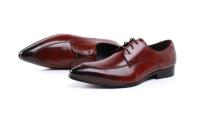 China Embossing Design Patent Leather Black Dress Shoes , Lace Up Dress Shoes for sale