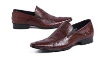 China Normal Size Carved Mens Leather Dress Shoes , Pointed Toe Leisure Shoes for sale