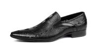 China Normal Size Carved Mens Leather Dress Shoes , Pointed Toe Leisure Shoes for sale