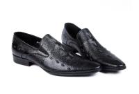 China Normal Size Carved Mens Leather Dress Shoes , Pointed Toe Leisure Shoes for sale