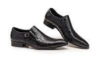 China Genuine Python Mens Leather Dress Shoes , Exotic Snake Embossed Classic Dress Shoes for sale