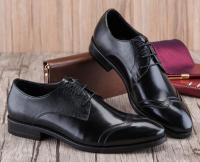 China Handmade Genuine Leather Men Dress Shoes , Casual Leather Shoes For Wedding Or Partying for sale