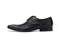 China All Woven Bright Genuine Mens Leather Dress Shoes , Leather Oxfords Shoes For Men for sale
