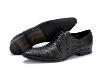 China All Woven Bright Genuine Mens Leather Dress Shoes , Leather Oxfords Shoes For Men for sale