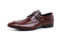 China Handmade Bright Leather Brogues Formal Brown Business Shoes For Evening Party Wear for sale