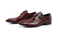 China Handmade Bright Leather Brogues Formal Brown Business Shoes For Evening Party Wear for sale