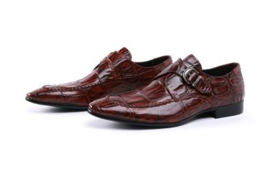 China Handmade Bright Leather Brogues Formal Brown Business Shoes For Evening Party Wear for sale