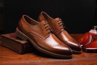 China Classic Style Derby Black Dress Up Shoes , Retro Men Dress Oxford Shoes for sale