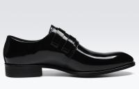 China Retro Brogue Men Formal Dress Shoes , Business Office Black Oxford Shoes for sale