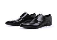 China Custom Brogue Brown Brush Off Leather Shoes Comfortable Dress For Men for sale