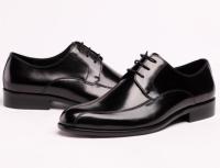 China Officer Business Mens Leather Dress Shoes , Black Dress Loafers Slip Resistant for sale