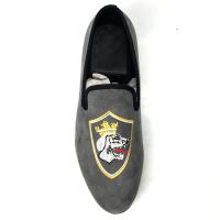 China Durable Comfort Full Grain Leather Loafers , Grey Hand Painted Loafers for sale