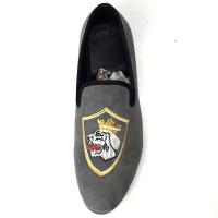 China Durable Comfort Full Grain Leather Loafers , Grey Hand Painted Loafers for sale