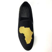 China Wear Resistant Mens Velvet Loafers Casual Black Leather Loafer Shoes for sale