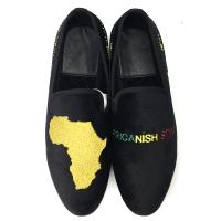 China Wear Resistant Mens Velvet Loafers Casual Black Leather Loafer Shoes for sale
