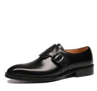 China Luxury Mens Monk Strap Shoes / Pure Genuine Leather Shoes Italian Style Loafer For Men for sale