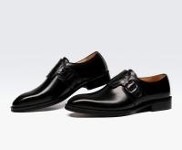 China Luxury Mens Monk Strap Shoes / Pure Genuine Leather Shoes Italian Style Loafer For Men for sale