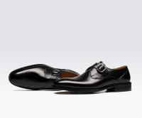 China Oxford Leather Mens Buckle Dress Shoes green / Black Gentleman Dress Shoes for sale