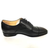 China Black Mens Leather Dress Shoes / Men Business Casual Shoes Lace Up Closure Type for sale