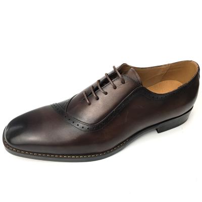 China British Style Mens Pointed Toe Shoes / Lace Up Casual Shoes Brown Color for sale