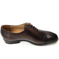 China British Style Mens Pointed Toe Shoes / Lace Up Casual Shoes Brown Color for sale