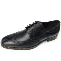 China Mens Casual Leather Shoes / Mens Black Oxford Shoes Fashion Italian Style for sale