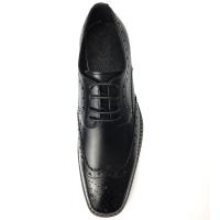 China Mens Casual Leather Shoes / Mens Black Oxford Shoes Fashion Italian Style for sale