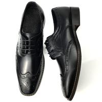 China Mens Casual Leather Shoes / Mens Black Oxford Shoes Fashion Italian Style for sale