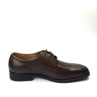 China Brown Color Mens Leather Casual Shoes Low Heel Shoe Height Business Affairs Style for sale