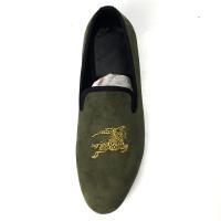 China Army Green Mens Velvet Loafers Breathable Mens Slip On Summer Shoes for sale