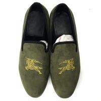 China Army Green Mens Velvet Loafers Breathable Mens Slip On Summer Shoes for sale