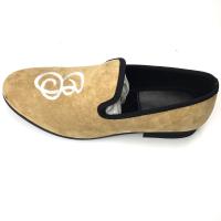 China Custom Mens Velvet Loafers Slip On Mens Velvet Dress Slippers For Athletic / Office for sale