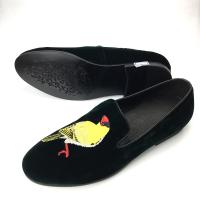 China Comfortable Mens Velvet Loafers Wear Resistant Black Suede Leather Loafers for sale