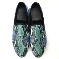 China Elegant Design Snakeskin Mens Loafers Wear Resistant Mens Leather Driving Shoes for sale